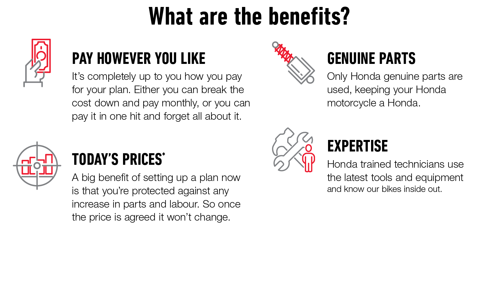 Tailored Service Plans | Honda UK Motorcycles