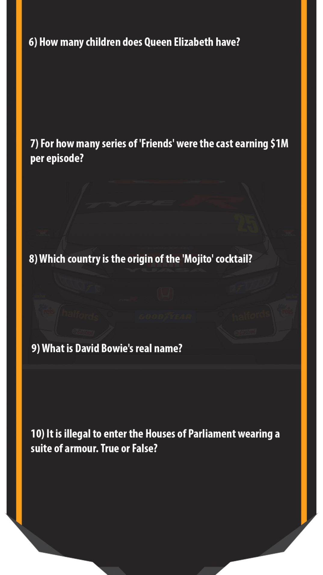 BTCC Drivers Quiz | Honda Engine Room